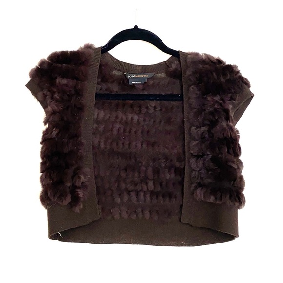 BCBGMaxAzria | Tops | Chocolate Brown Rabbit Shrug | Poshmark
